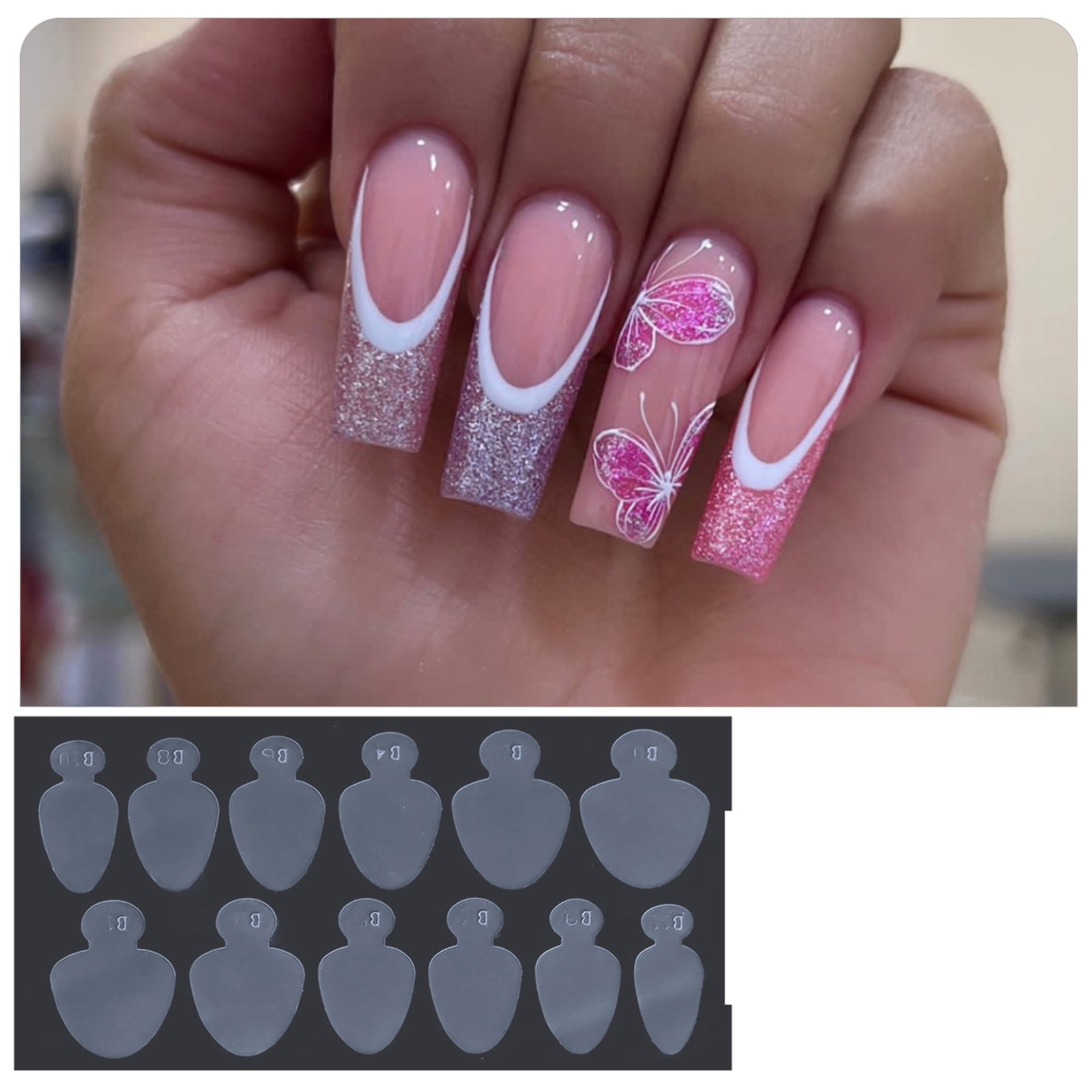 French Nails Mold Sticker Quickly French Line Guides Nail Mold Stickers ...