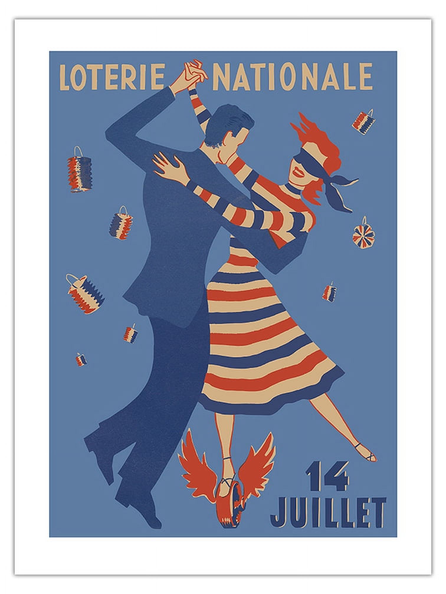 French National Lottery (Loterie Nationale) - July 14th - Vintage ...