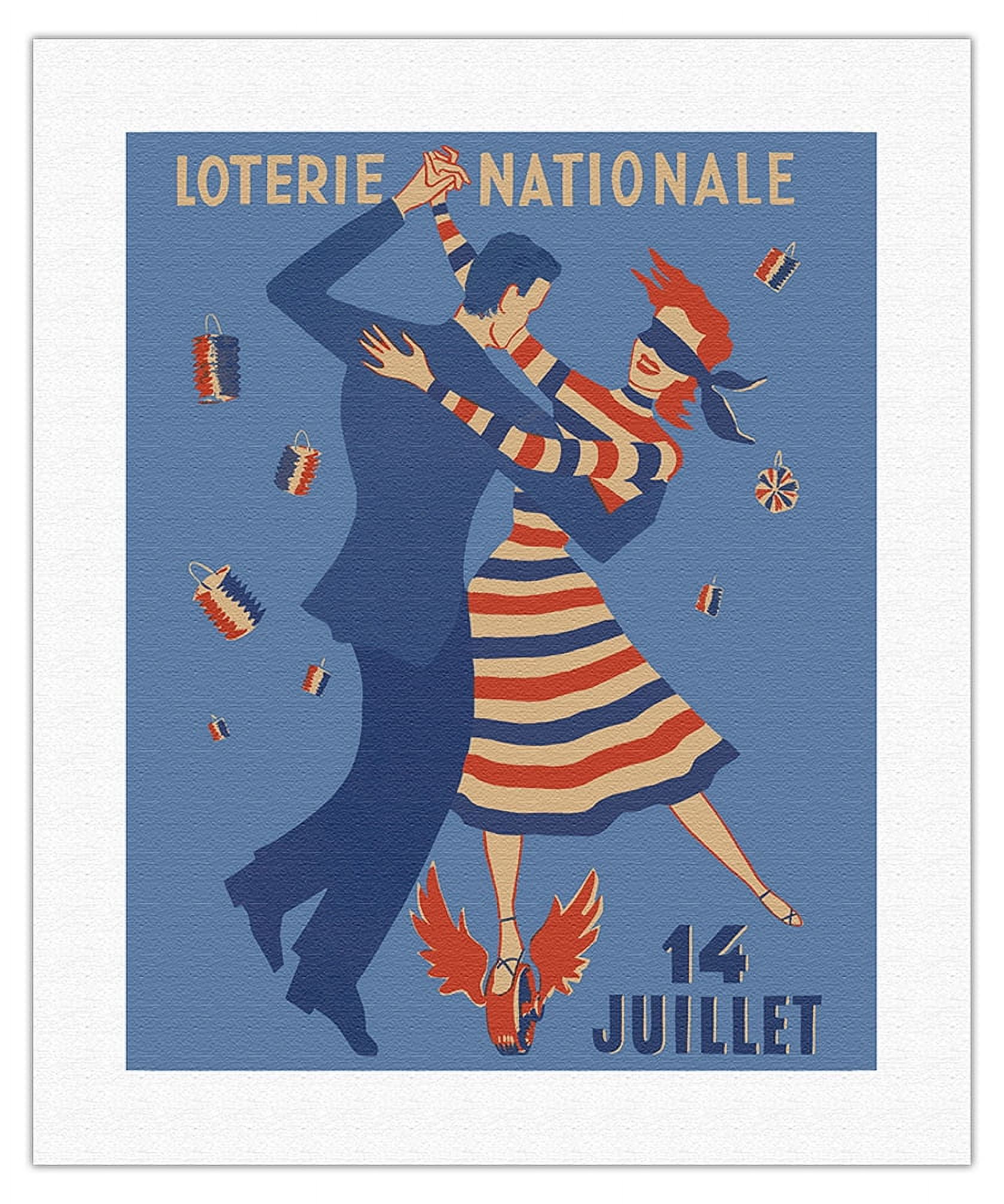 French National Lottery (Loterie Nationale) - July 14th - Vintage ...