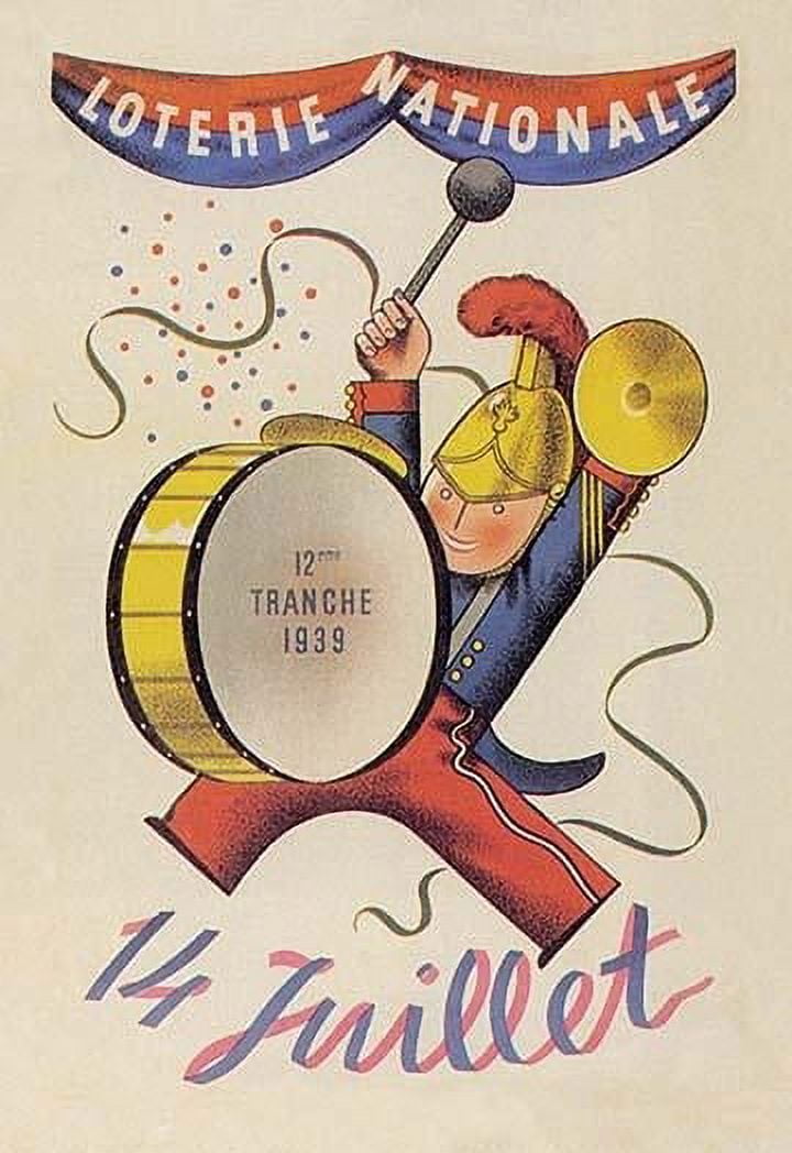 French National Lottery Poster Print by Edgard Derouet (18 x 24 ...