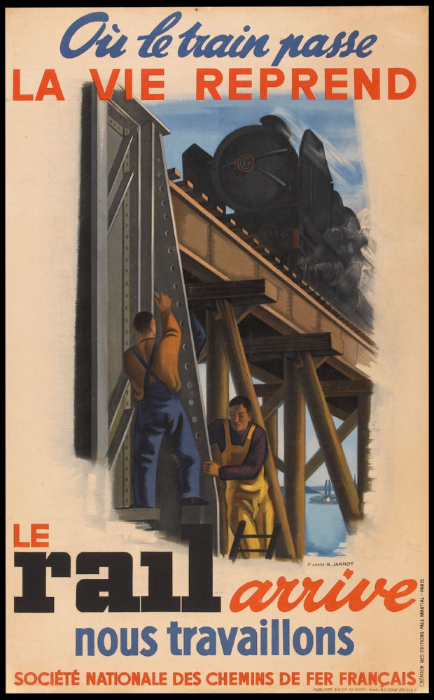 French National Railways 1944 Poster Metal Sign 8inx 12in Metal Print ...