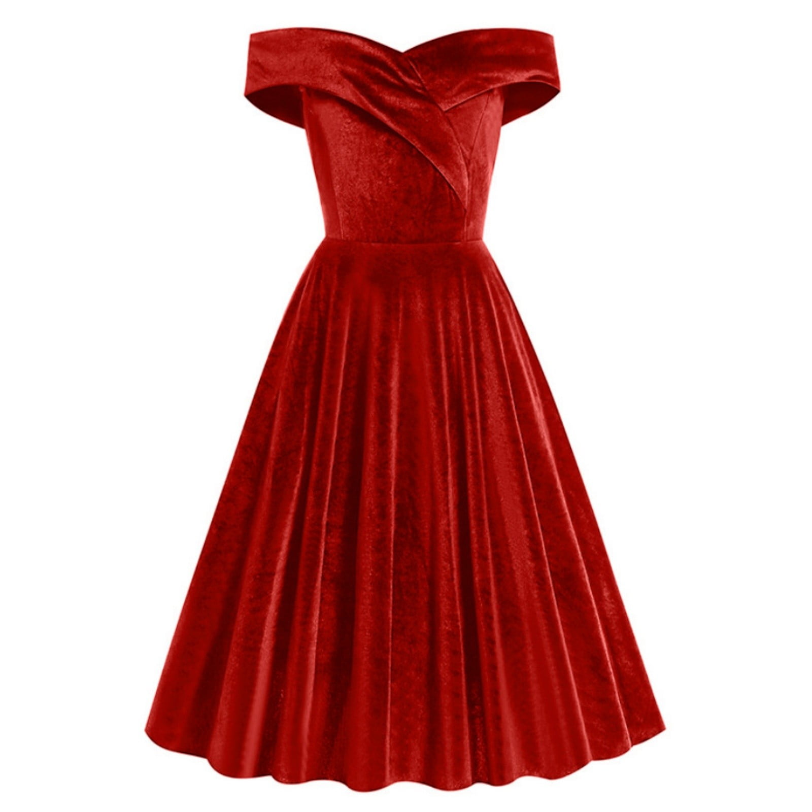 French Neck Velvet Dress for Weddings, Petite formal Dresses Women ...