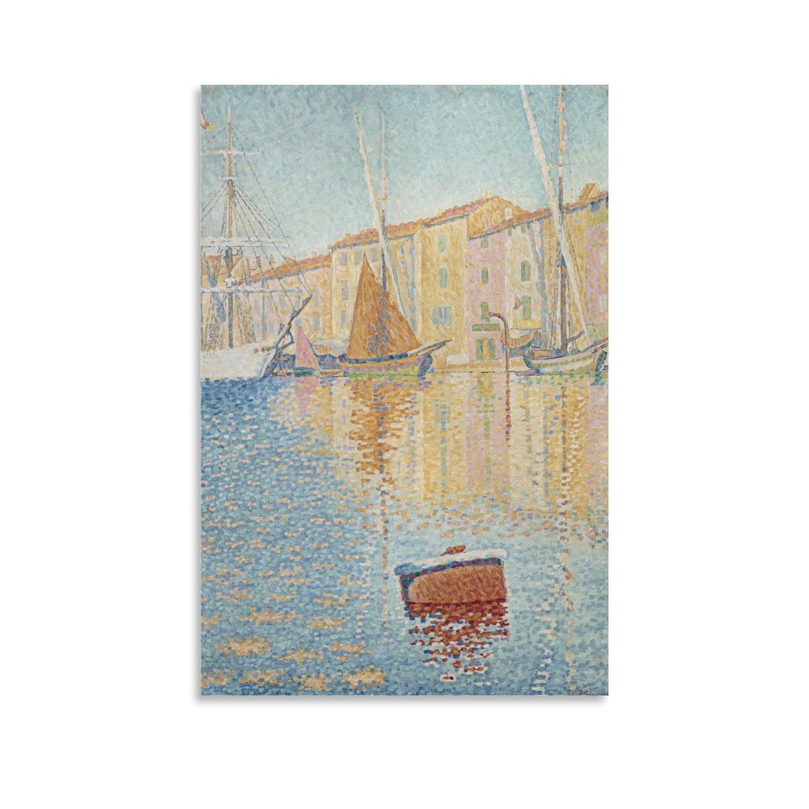 French Neo-Impressionist Painter Paul Signac The Red Buoy Saint Tropez Poster Print Photo Art ...