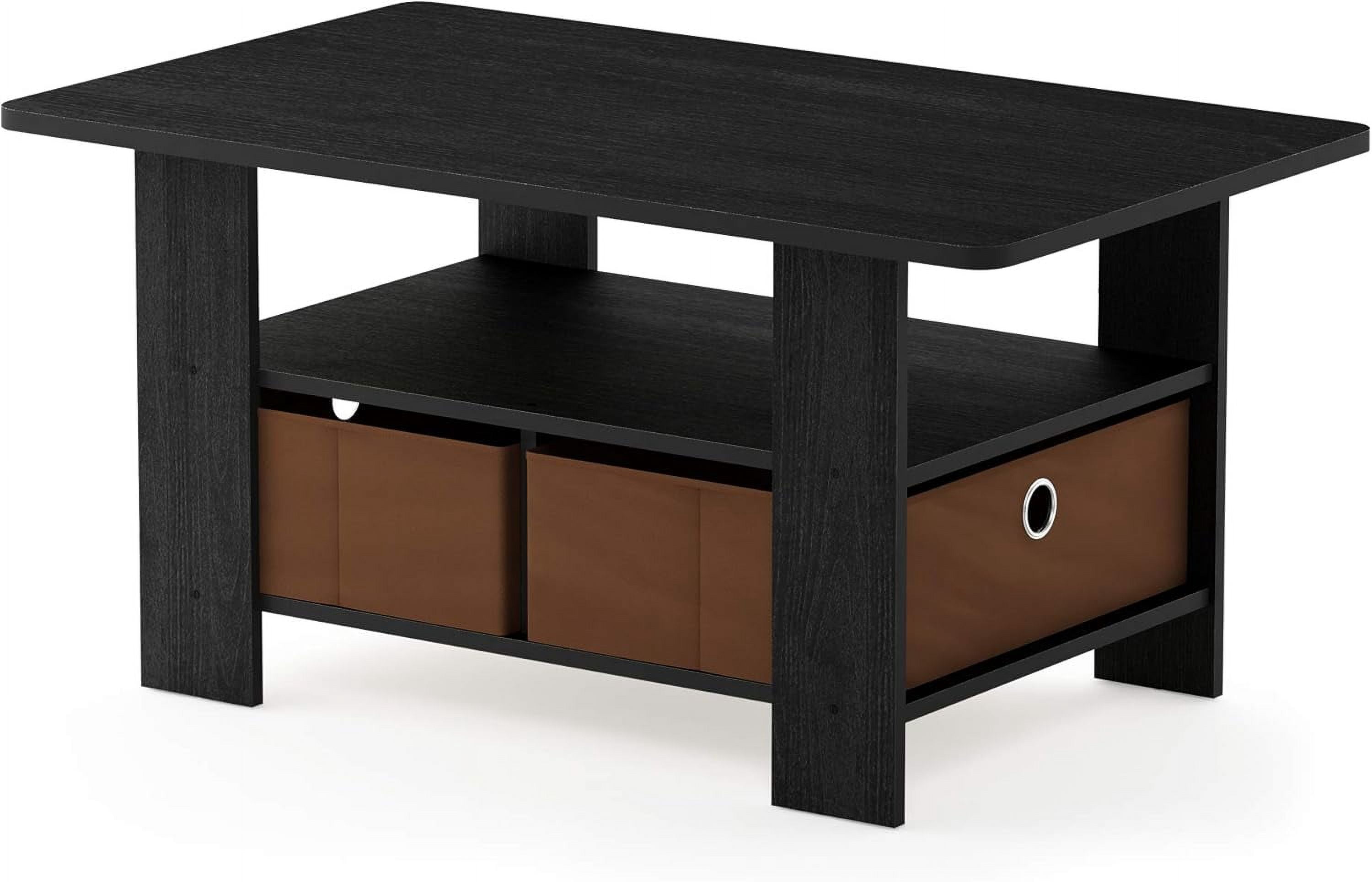 French Oak Coffee Table with Bin Drawer Stylish Modern Living Room ...
