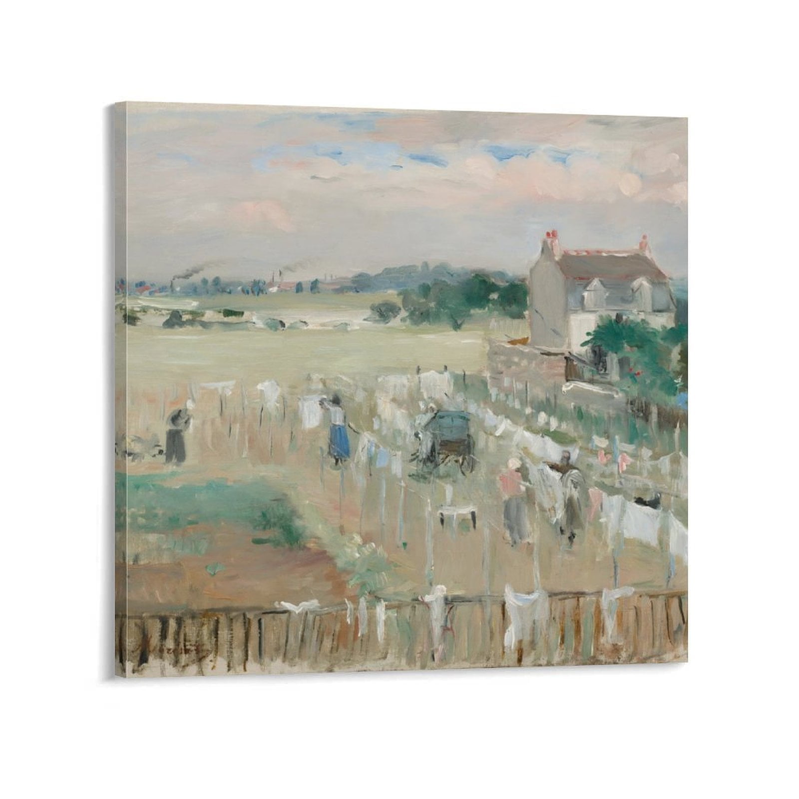 French Painter Artist Berthe Morisot Hanging The Laundry Out to Dry ...
