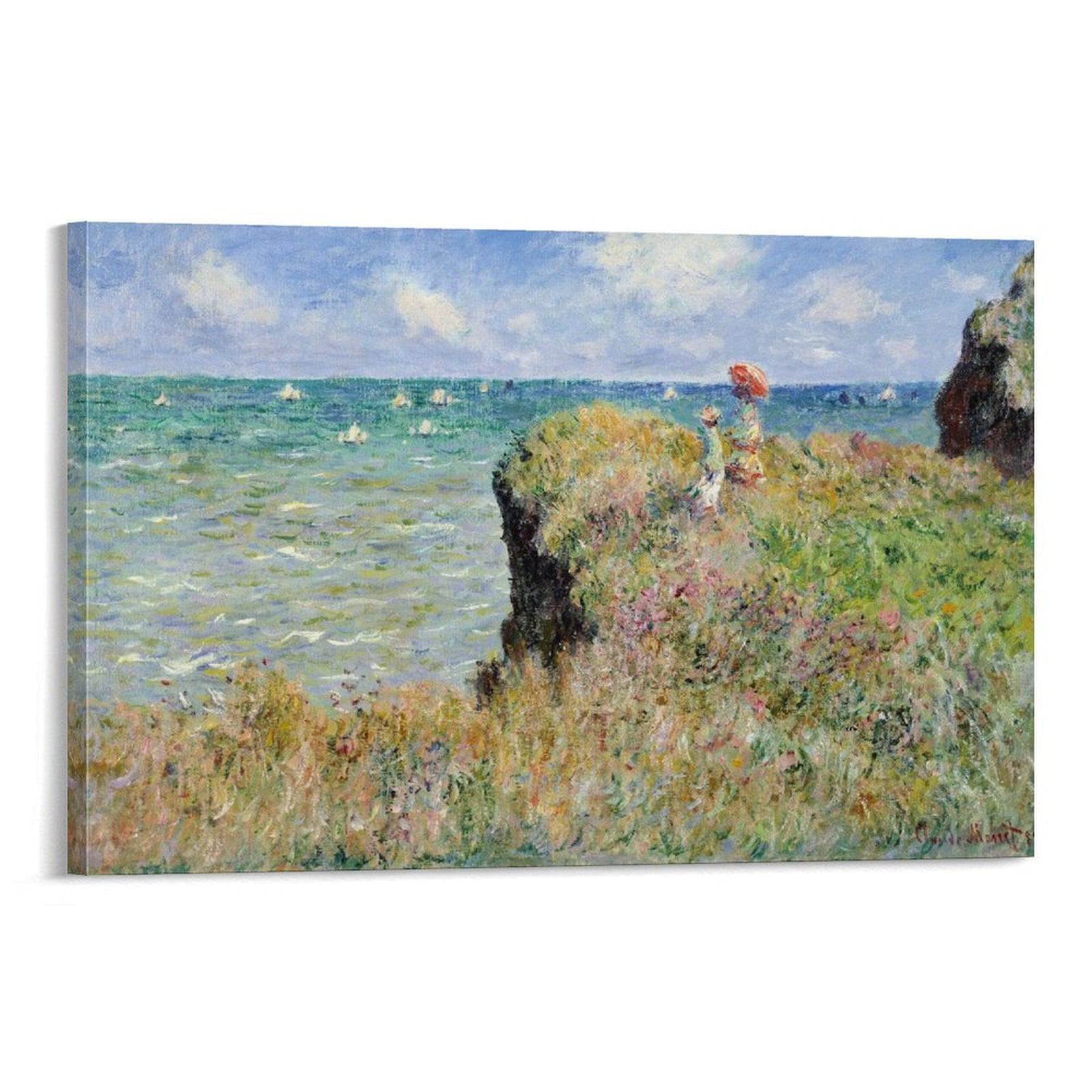 French Painter Claude Monet A Cliff-top Walk in Perville Poster Room ...
