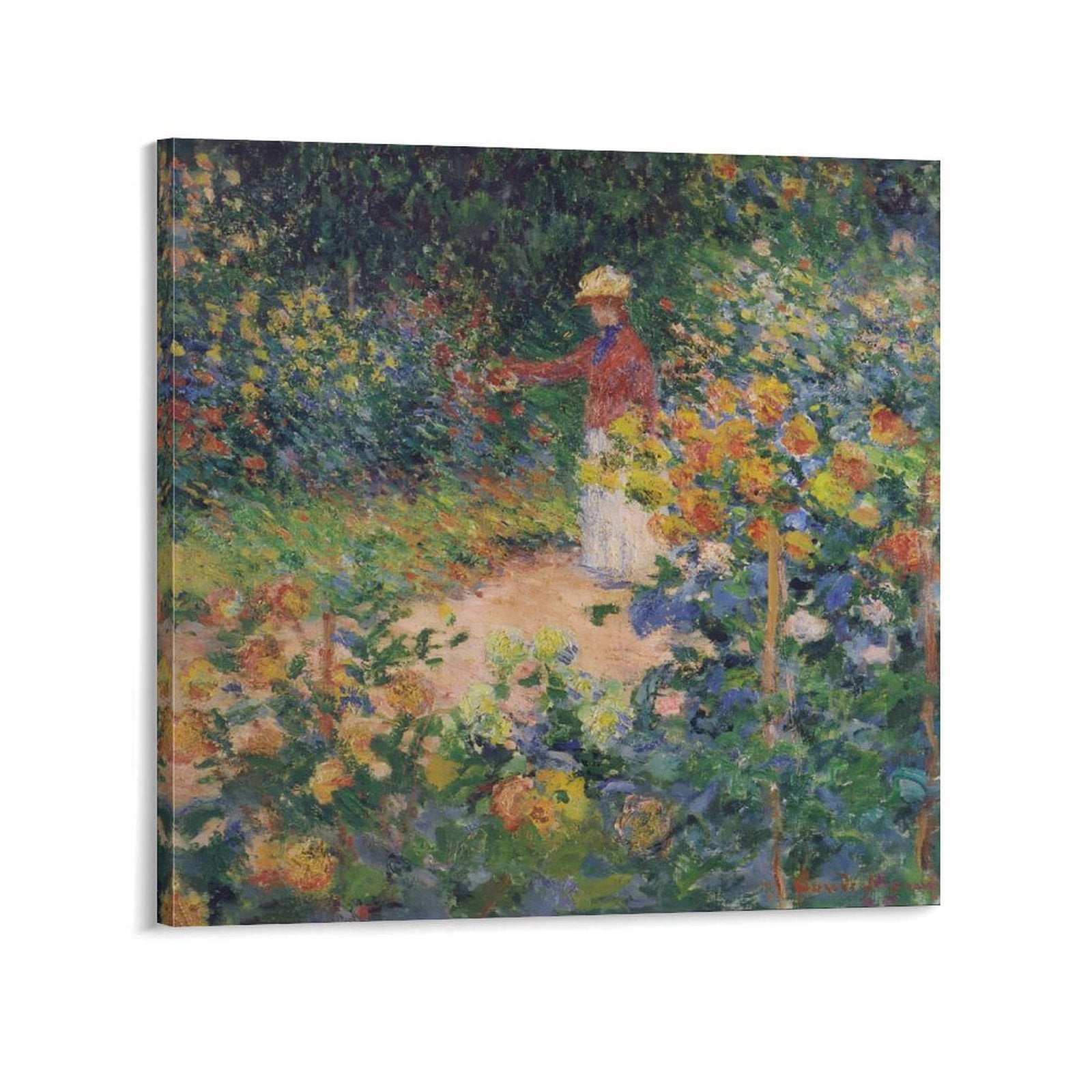 French Painter Claude Monet Garden at Giverny Poster Painting On Canvas ...