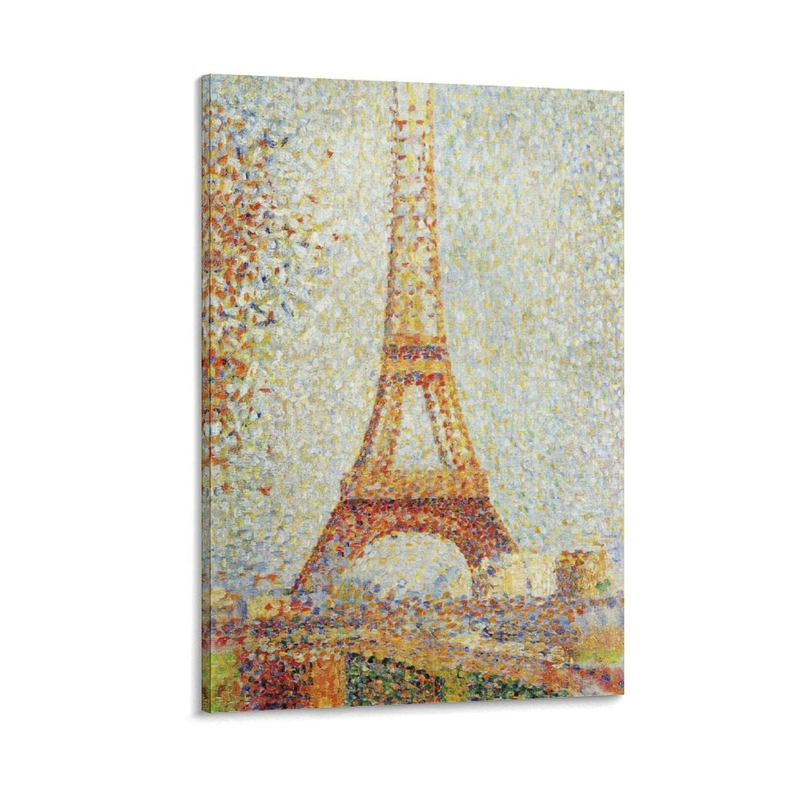 French Painter Georges Seurat Painting The Eiffel Tower Impressionism Modern Poster Art ...
