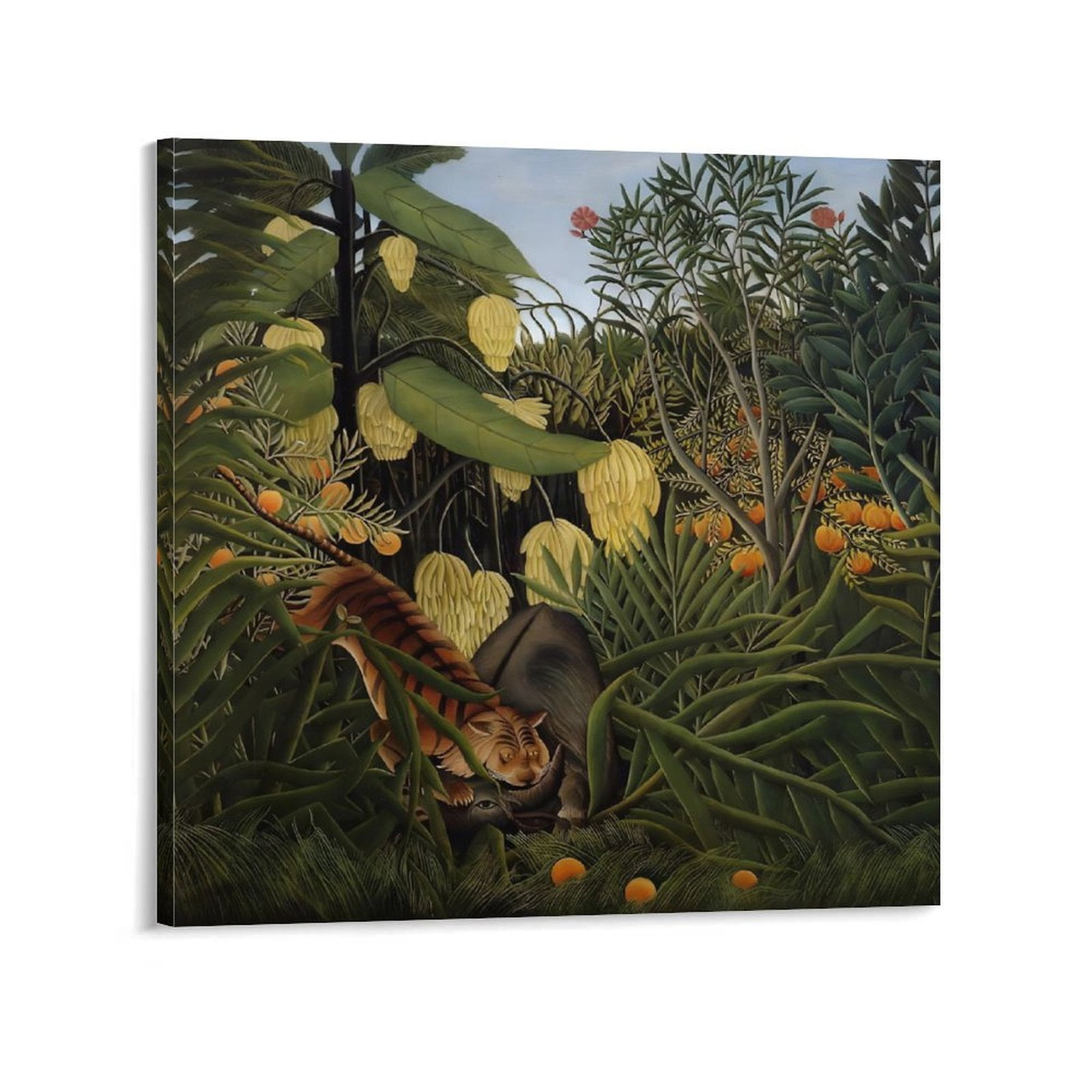 French Painter Henri Rousseau The Fight Between A Tiger And Buffalo ...