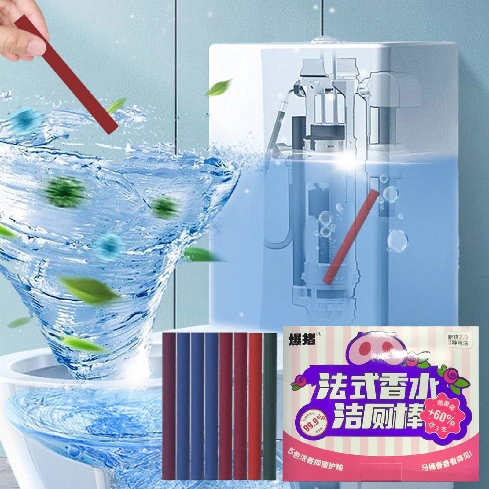 French Perfume Toilet Cleaner Stick, Fragrant Descaling Block ...
