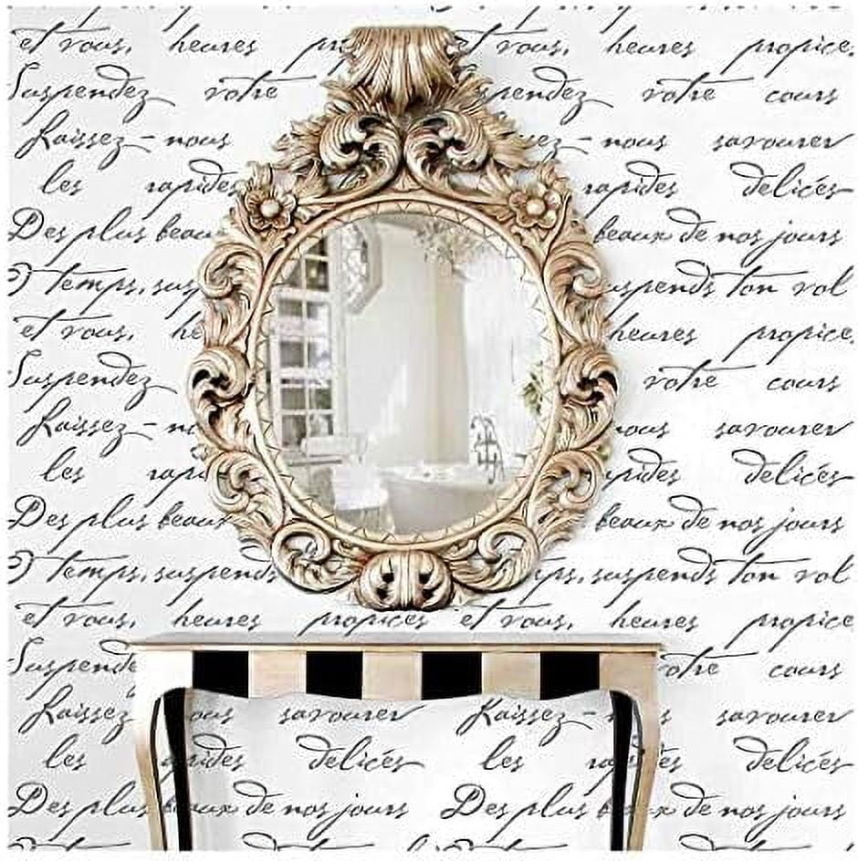 French Poem Allover Wall Stencil - Typography Wall Stencil - Large ...