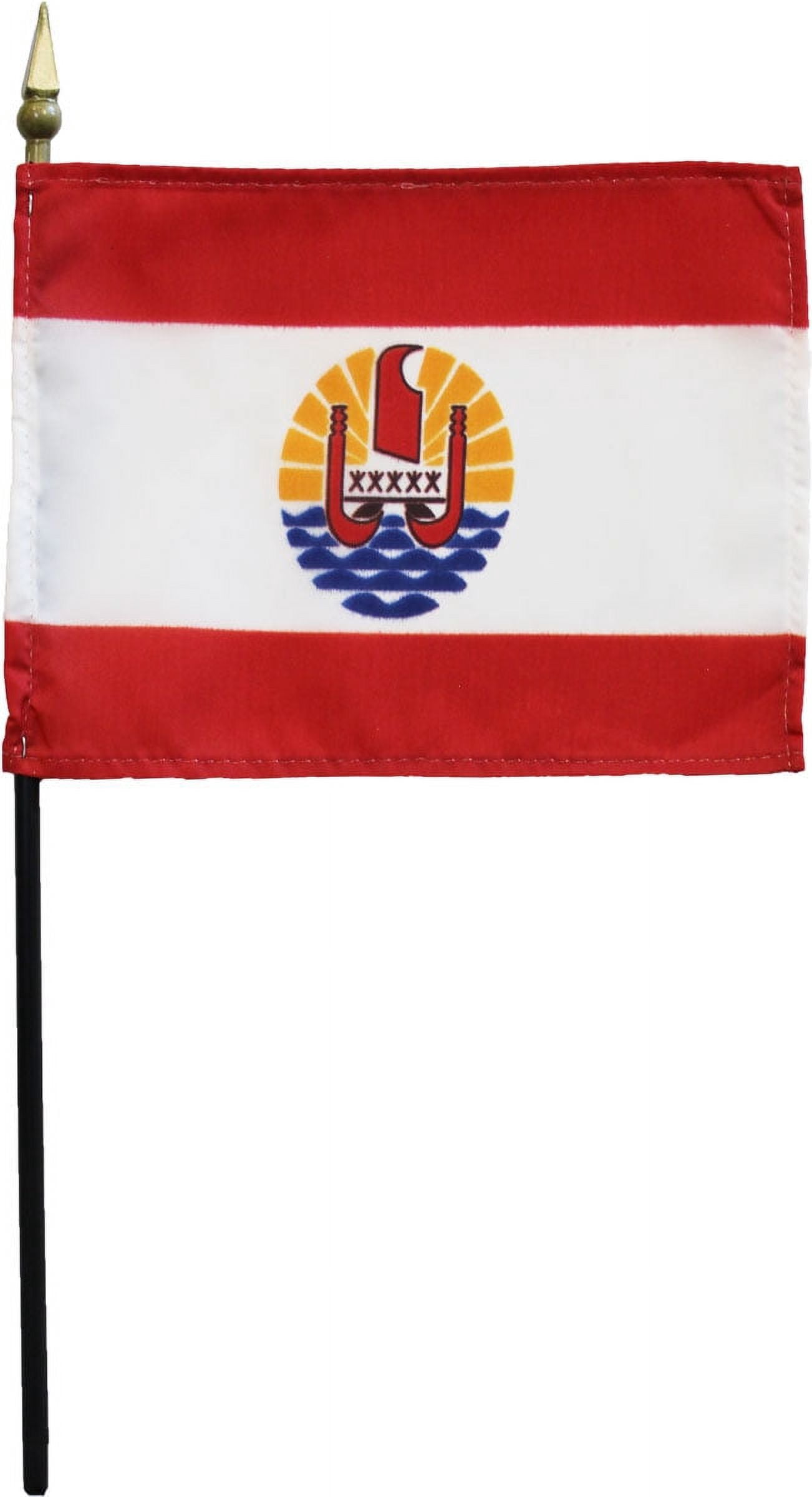 French Polynesia - 4"X6" Stick Flag - Walmart Business Supplies