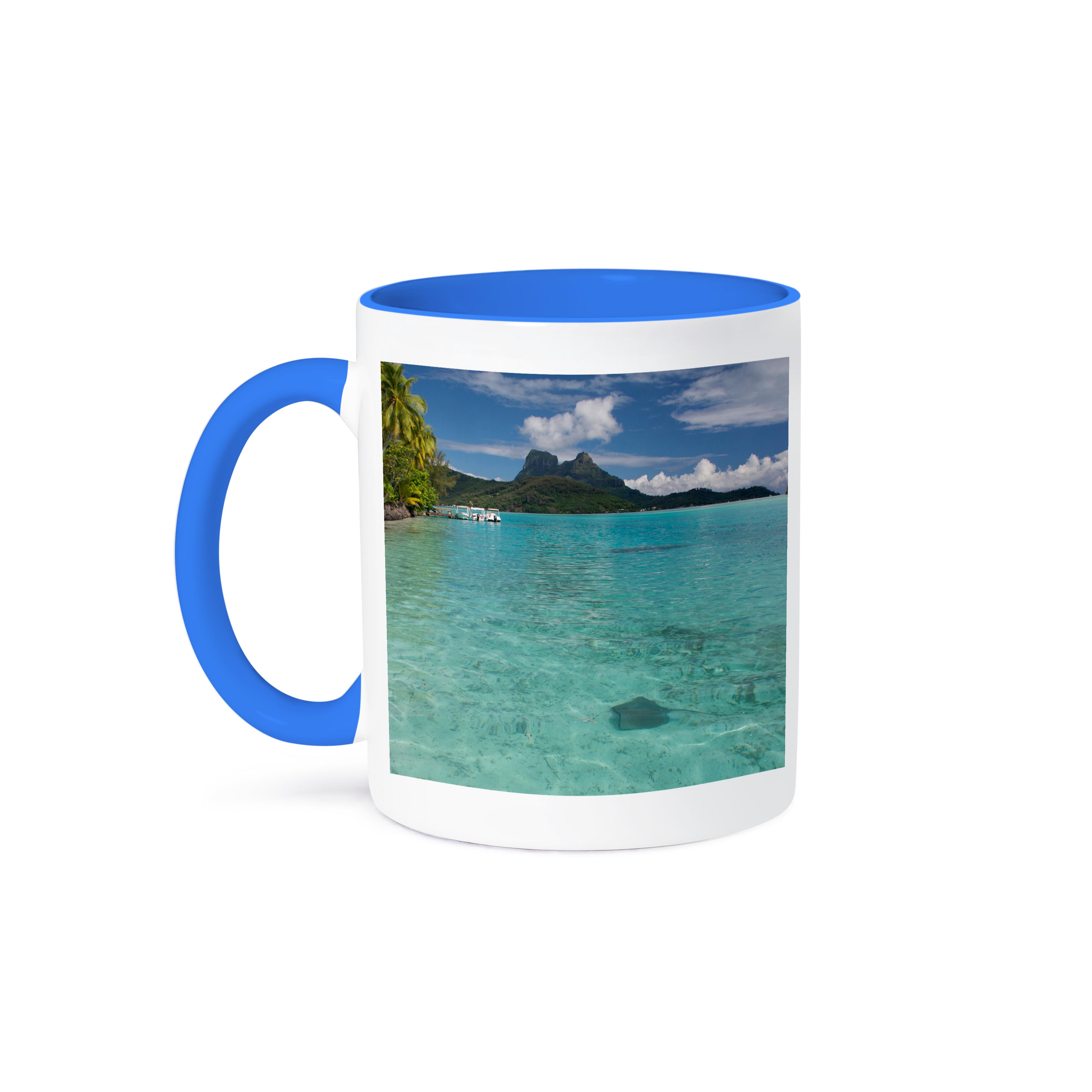 3dRose, French Polynesia, Bora Bora. Haapiti, Shallow lagoon with ...