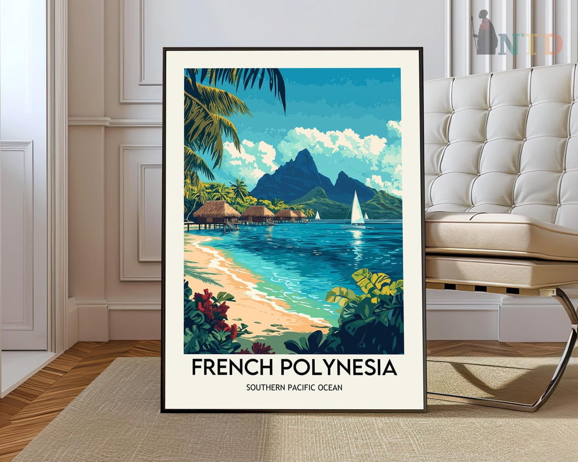 French Polynesia Print, French Polynesia Poster, French Polynesiafrench ...