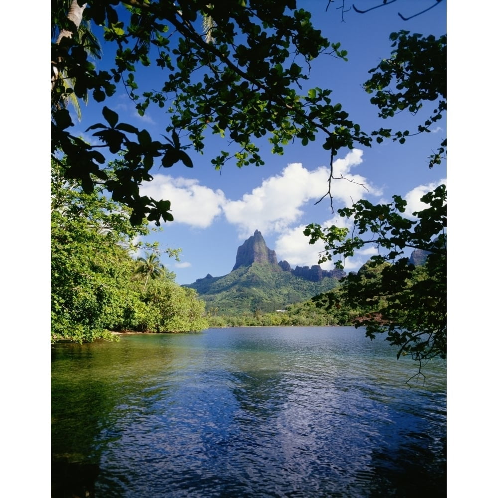 French Polynesia Tahiti Moorea View Of Mount Rotui From Across Opunohu ...