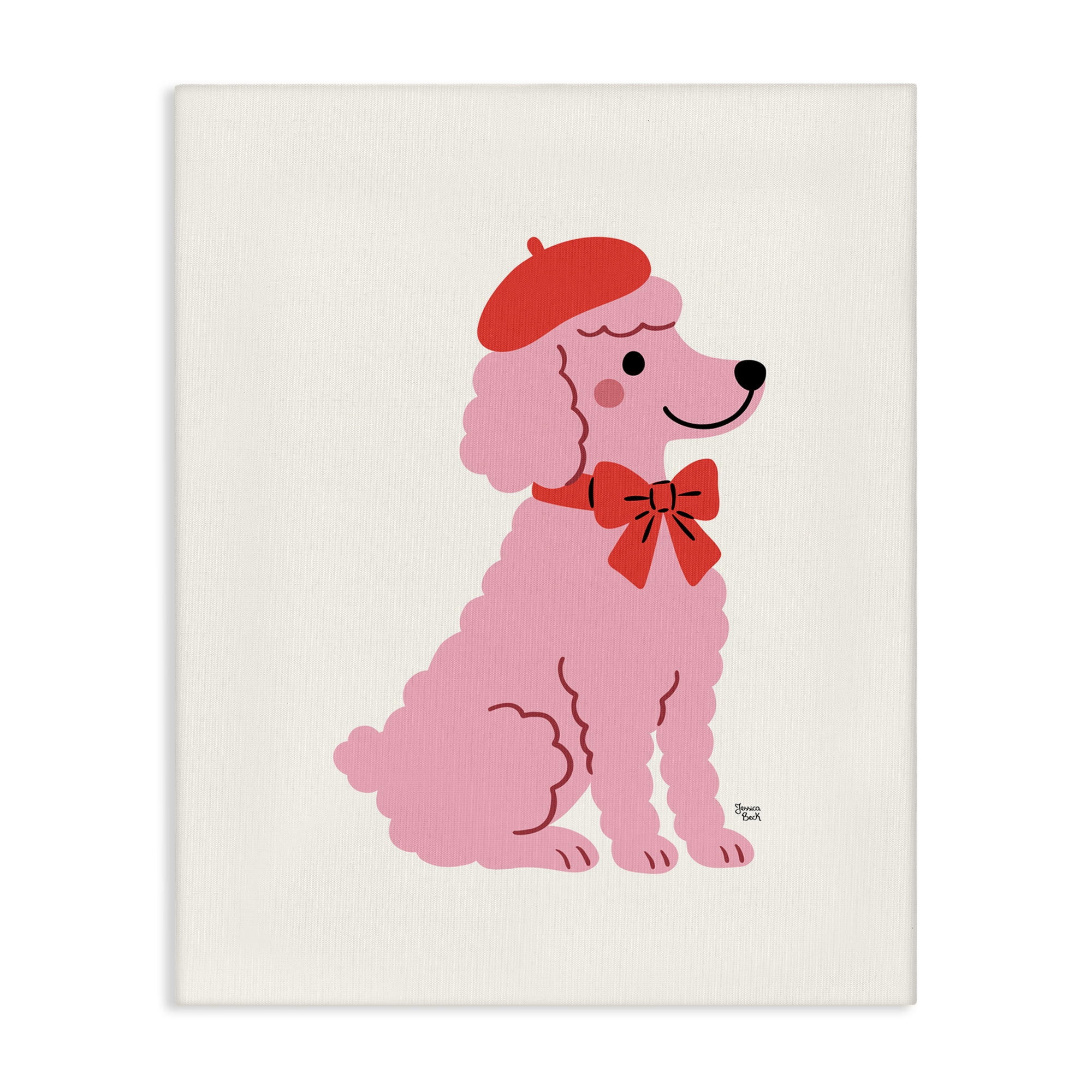 French Poodle in Beret Canvas Wall Art, design by Jessica Beck ...