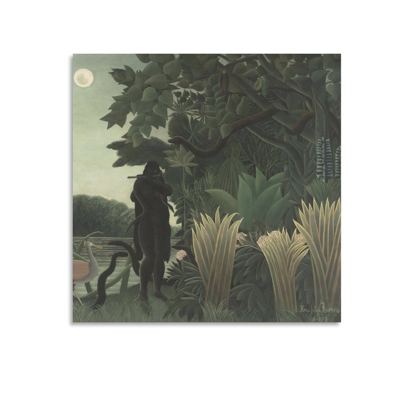 French Post-impressionist Painter Henri Rousseau Snake Charmer Poster ...