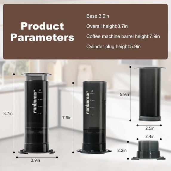 French Press Coffee Maker, 2-in-1 Single Serve K Cup Compatible ...