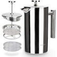 French Press Coffee Maker, 304 Grade Stainless Steel Insulated Coffee ...
