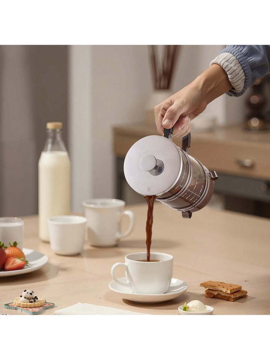 French Press Coffee Maker, 34 Ounce 1 Liter Borosilicate Glass Coffee ...