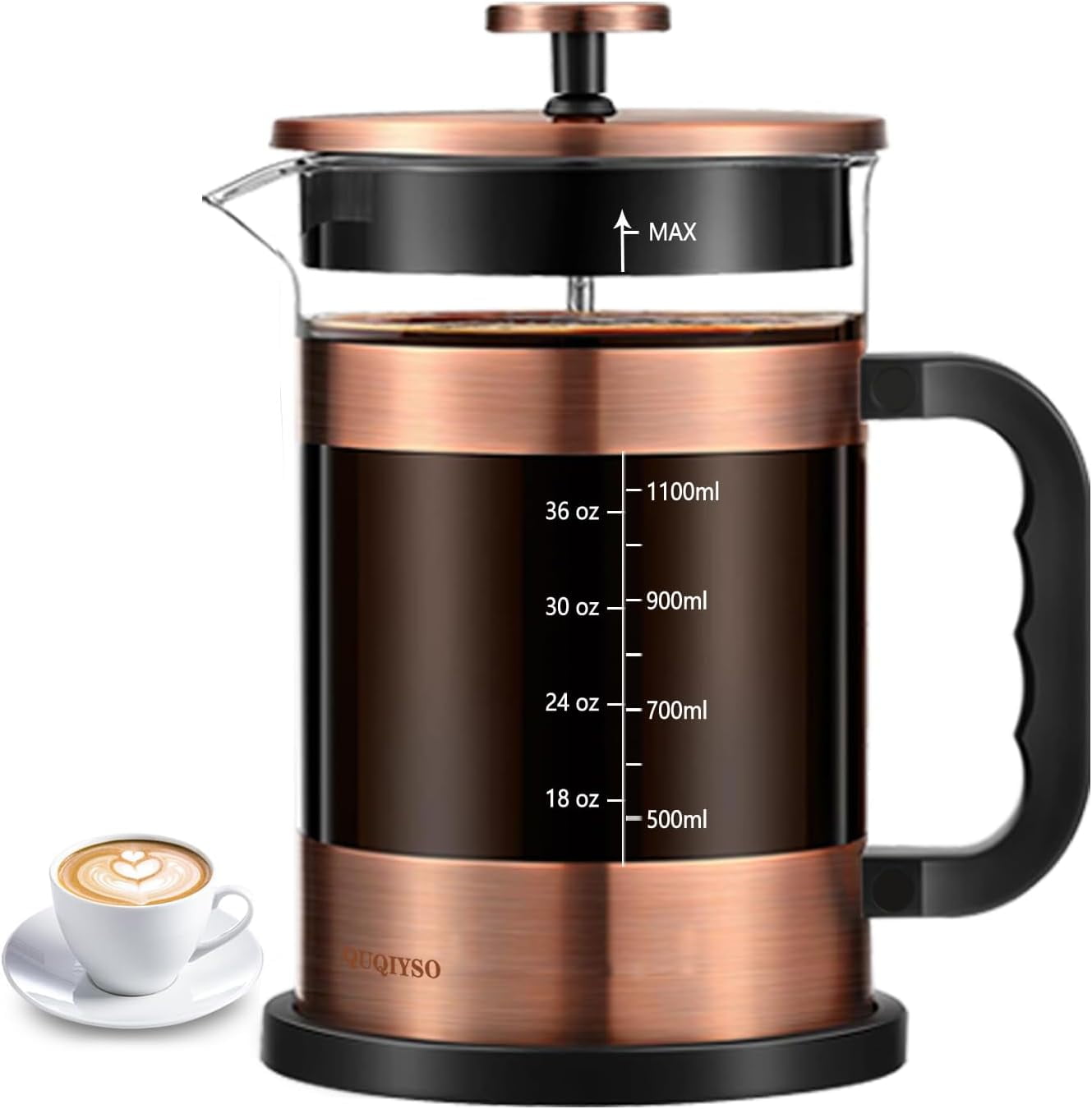 French Press Coffee Maker 51oz 304 Stainless Steel French Press with 4 ...