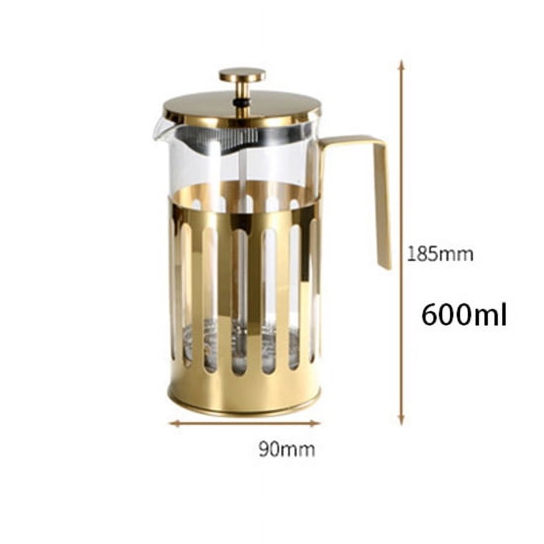 French Press Coffee Pot,Stainless Glass Coffee Maker Turkish Coffee Pot ...