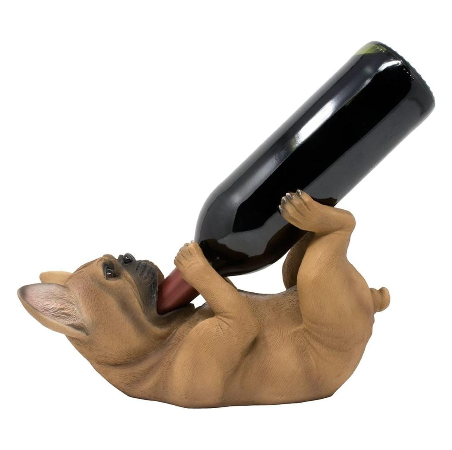 French Puppy Dog Wine Bottle Holder with Decorative Display Stand ...