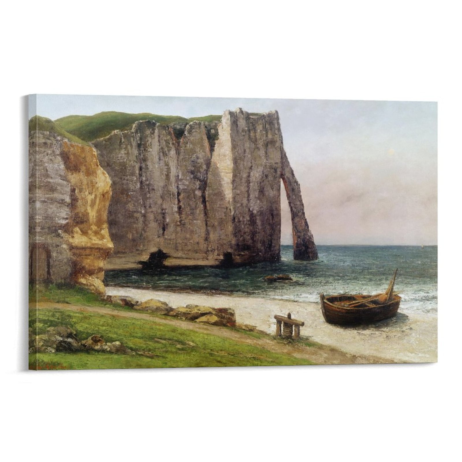 French Realist Painter Gustave Courbet The Cliffs at Etretat Poster ...