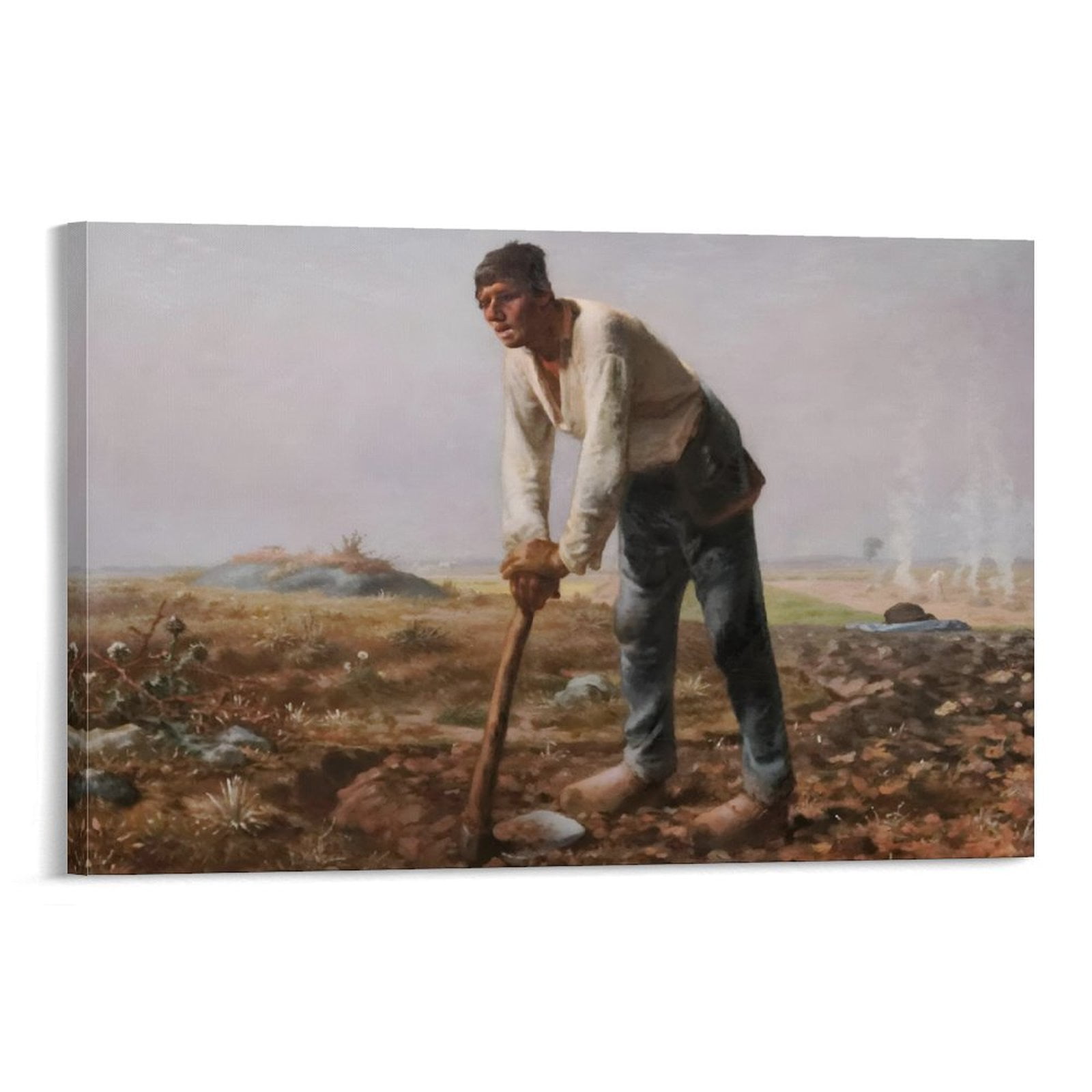 French Realist Painters Jean Francois Millet Man with Hoe Poster Room ...