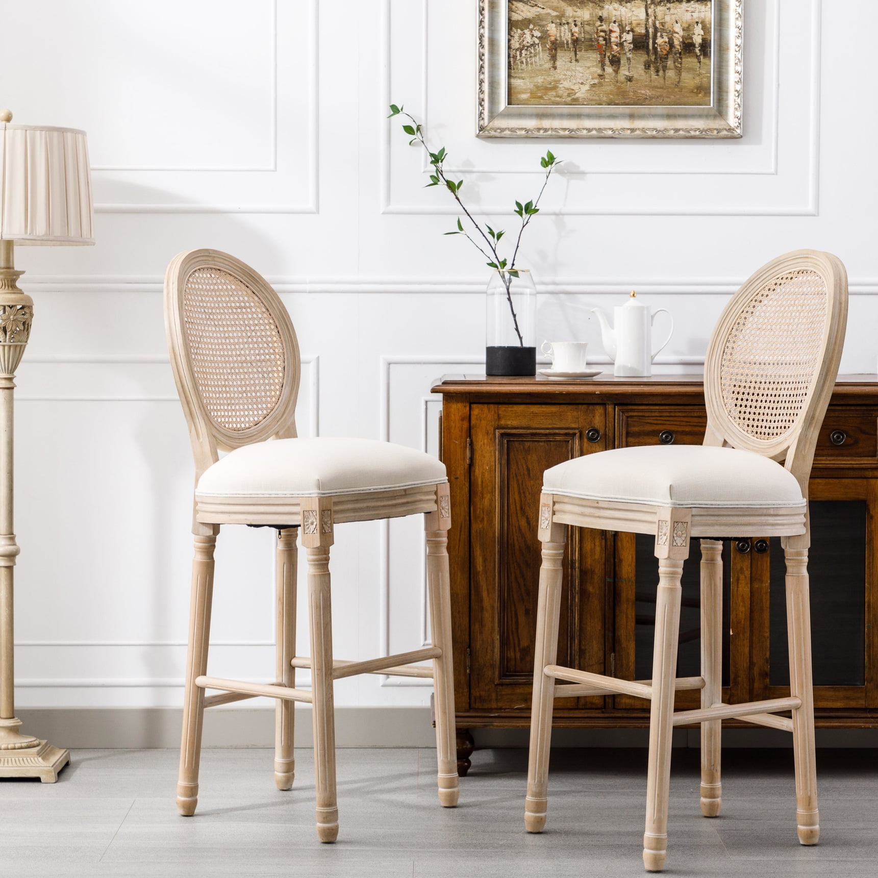 French Retro Barstools | Elegant Design for Home Decoration | Solid ...