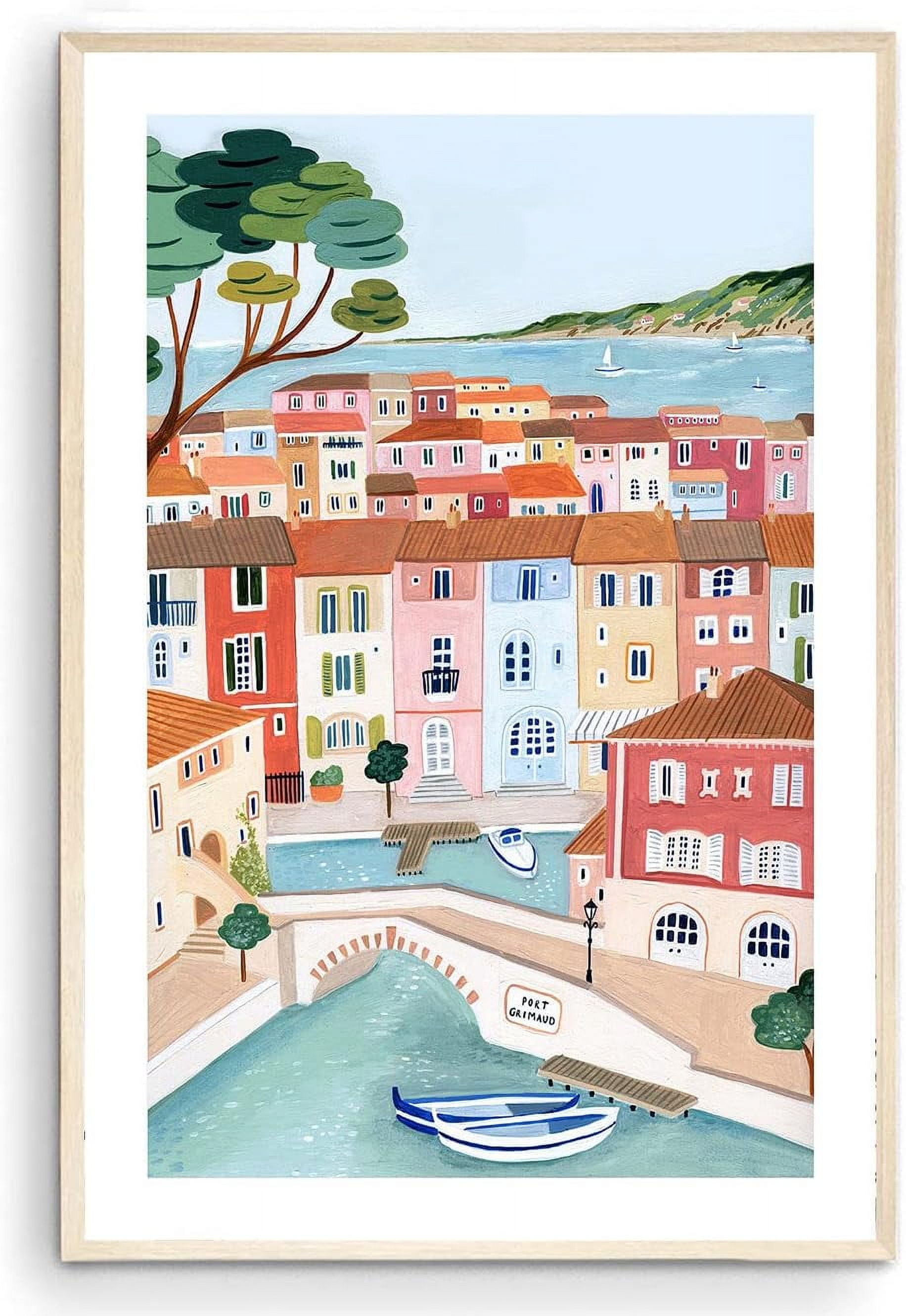 French Riviera Art Print, Port Grimaud, France Wall Art, Home Decor ...