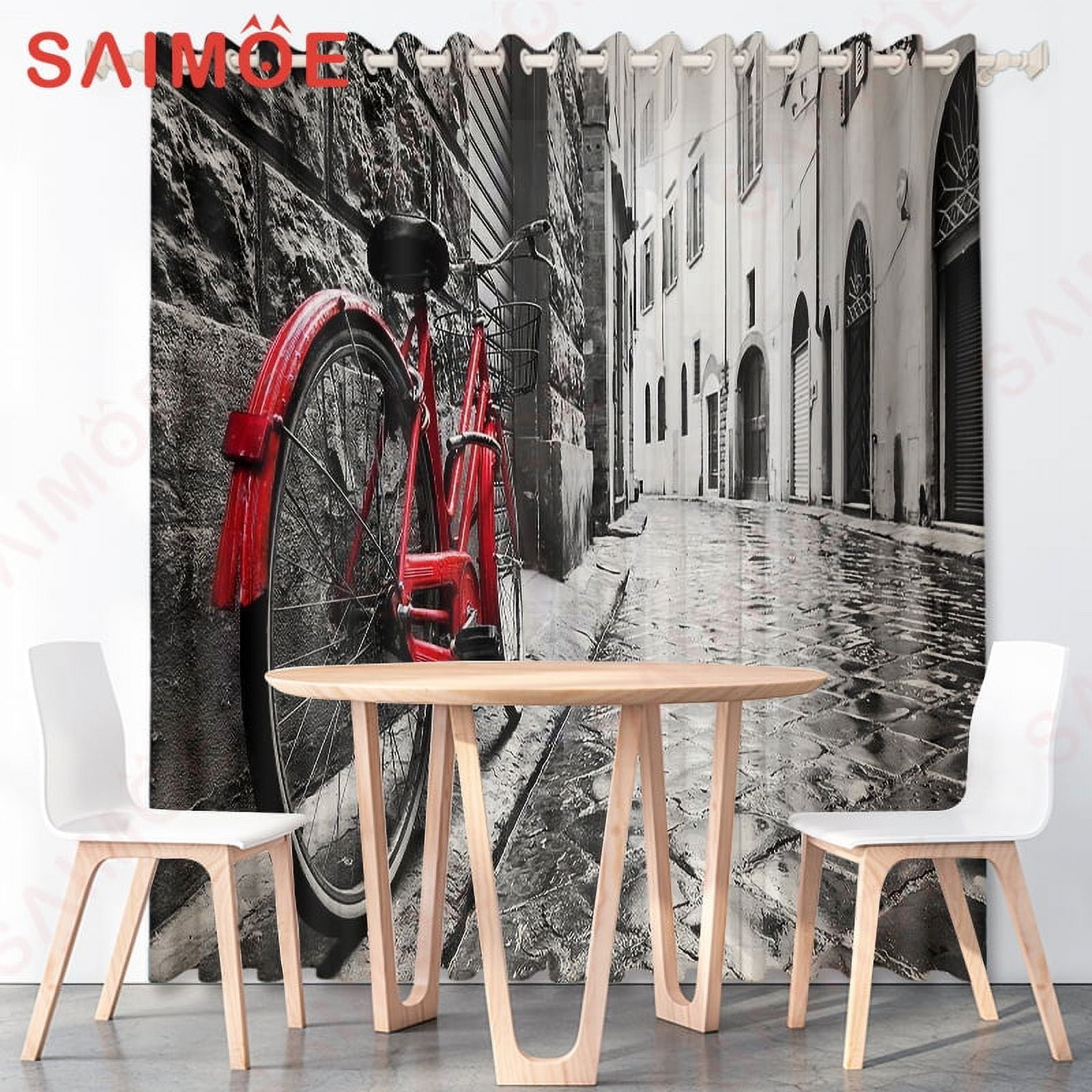 French Romantic Street Night View Outdoor Curtain Paris Tower Hot Air ...