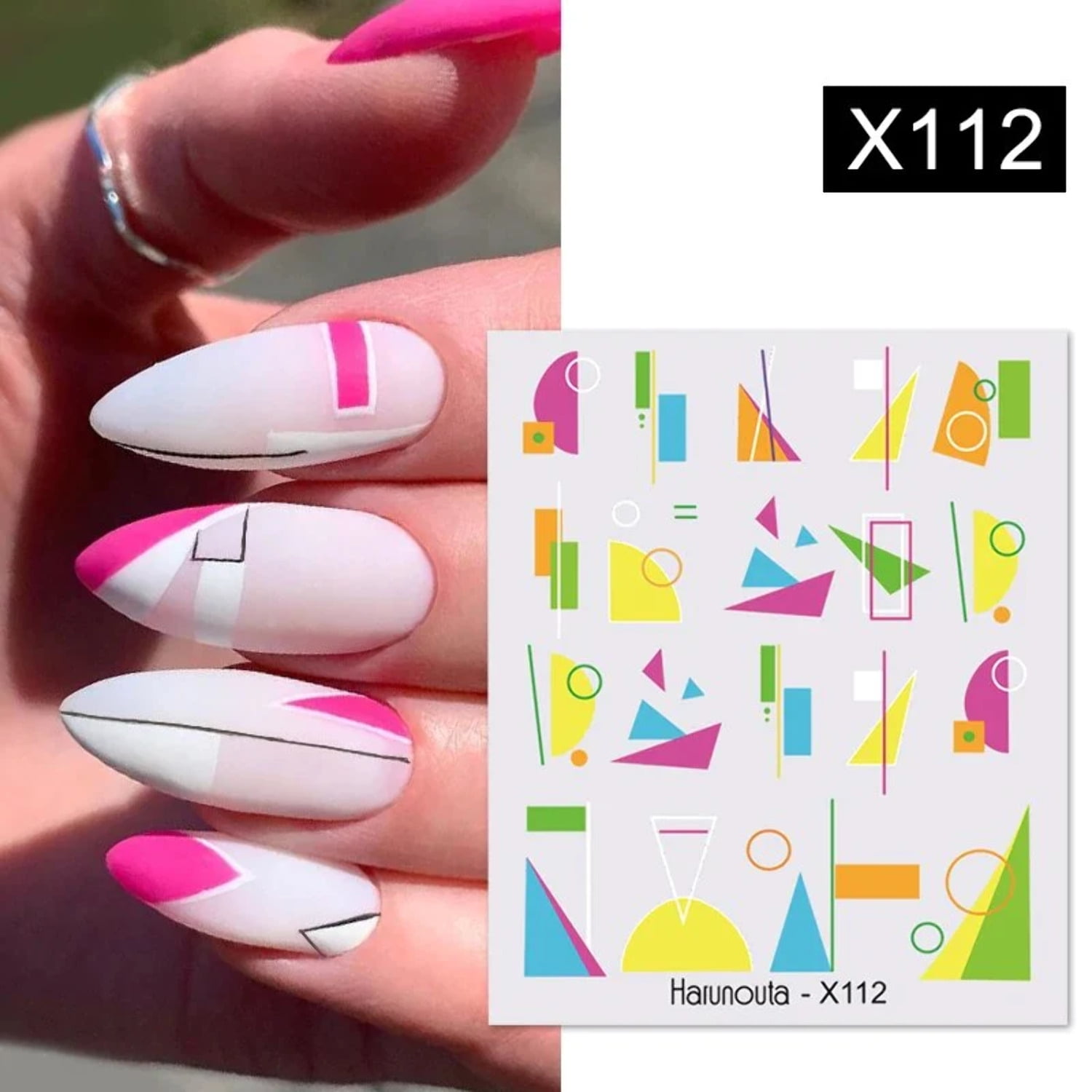 French Rose Gold Striping Tape Nail Design Stripe Lines Geometry 3D ...
