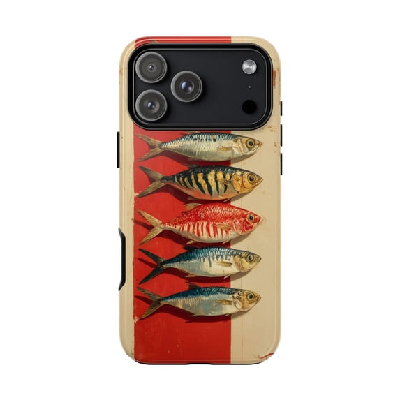 French Sardines Style Artwork Cover with iPhone 17 to 11 Pro Max H01444 ...