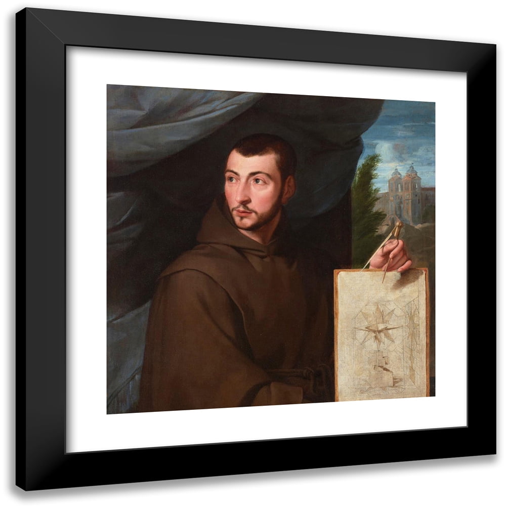 French School 20x20 Black Modern Framed Museum Art Print Titled - Portrait of Jean-Francois ...