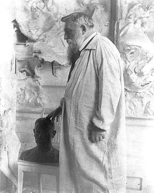 French Sculptor Auguste Rodin Portrait 1905 Style - A - 12x18 Inch ...
