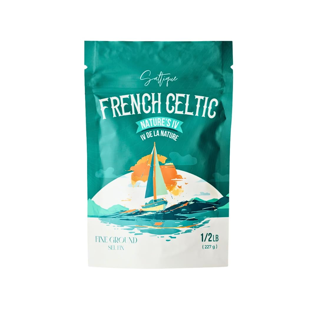 French Sea Salt Fine XEF1 Ground 1/2lb- Packed with 82 Minerals Helping You Stay Hydrated ...
