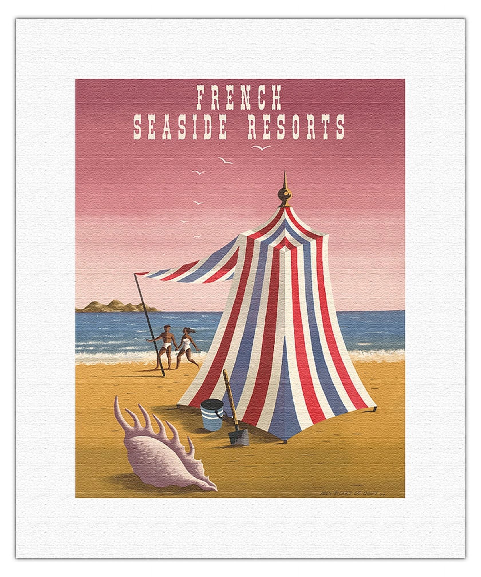 French Seaside Resorts - Vintage Travel Poster by Jean Picart Le Doux c ...