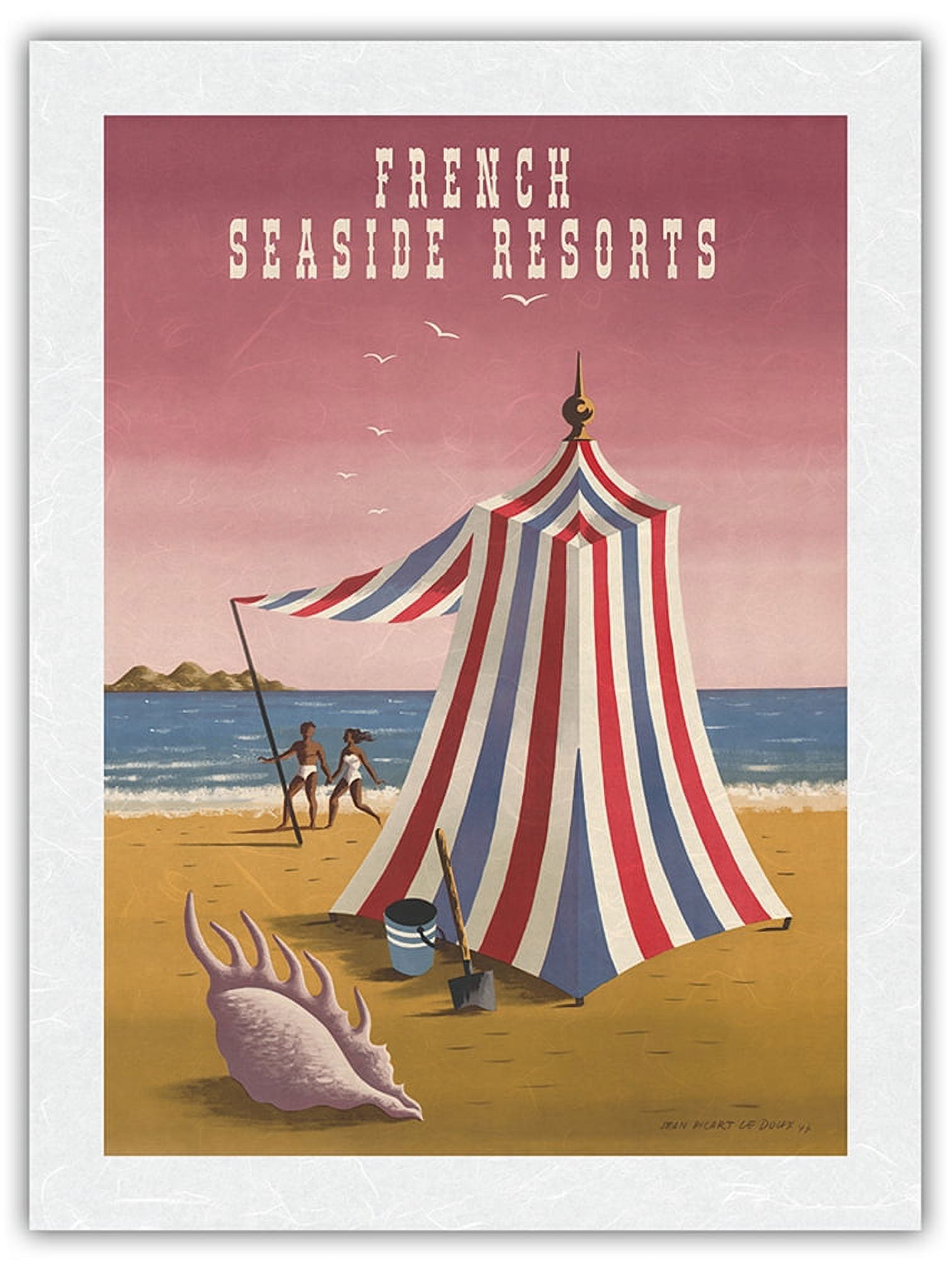 French Seaside Resorts - Vintage Travel Poster by Jean Picart Le Doux c ...