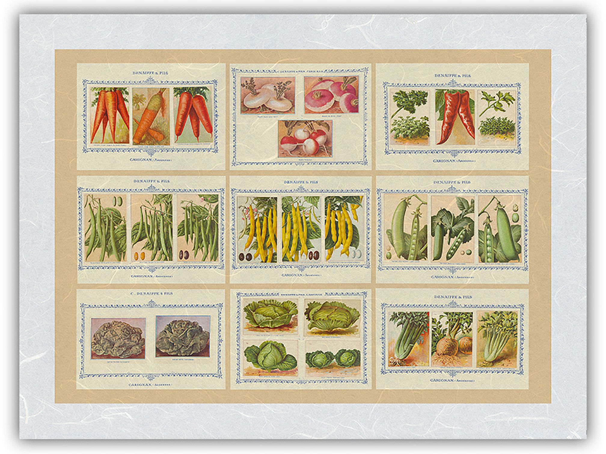 French Seed Packet Collage - Denaiffe and Son - Vintage Seed Packet c ...
