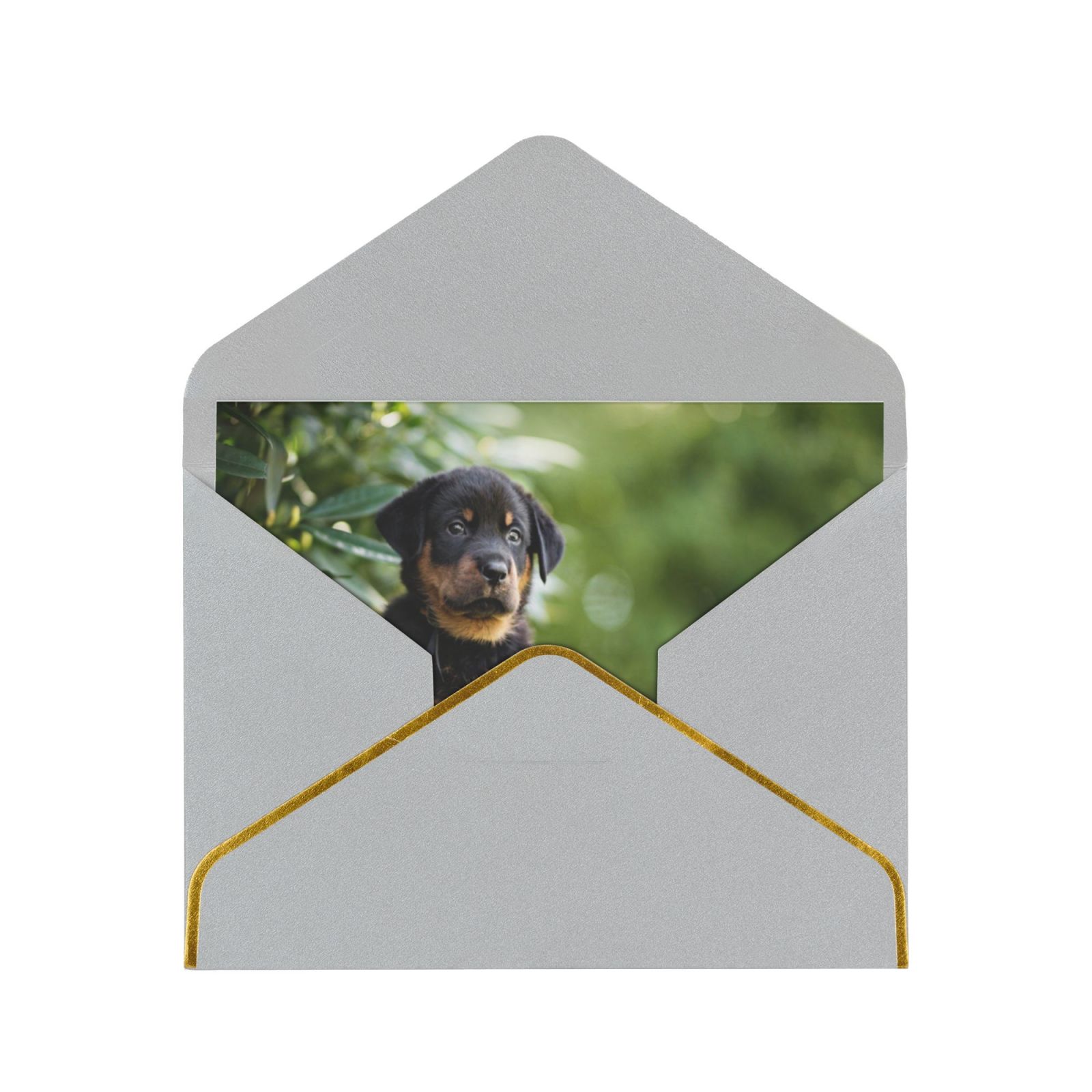 French Shepherd Dogs Beauceron Black Puppy Cute Birthday Cards Blank ...
