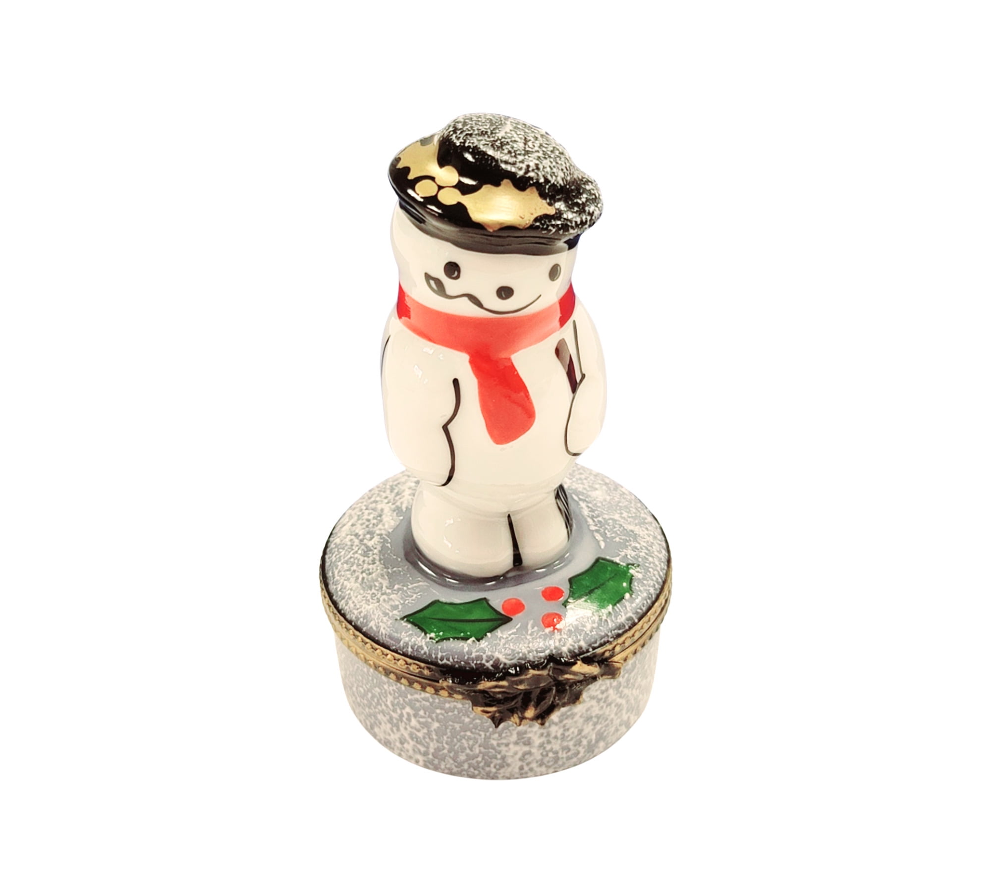 French Snowman Limoges Box Porcelain Figurine - Walmart.com