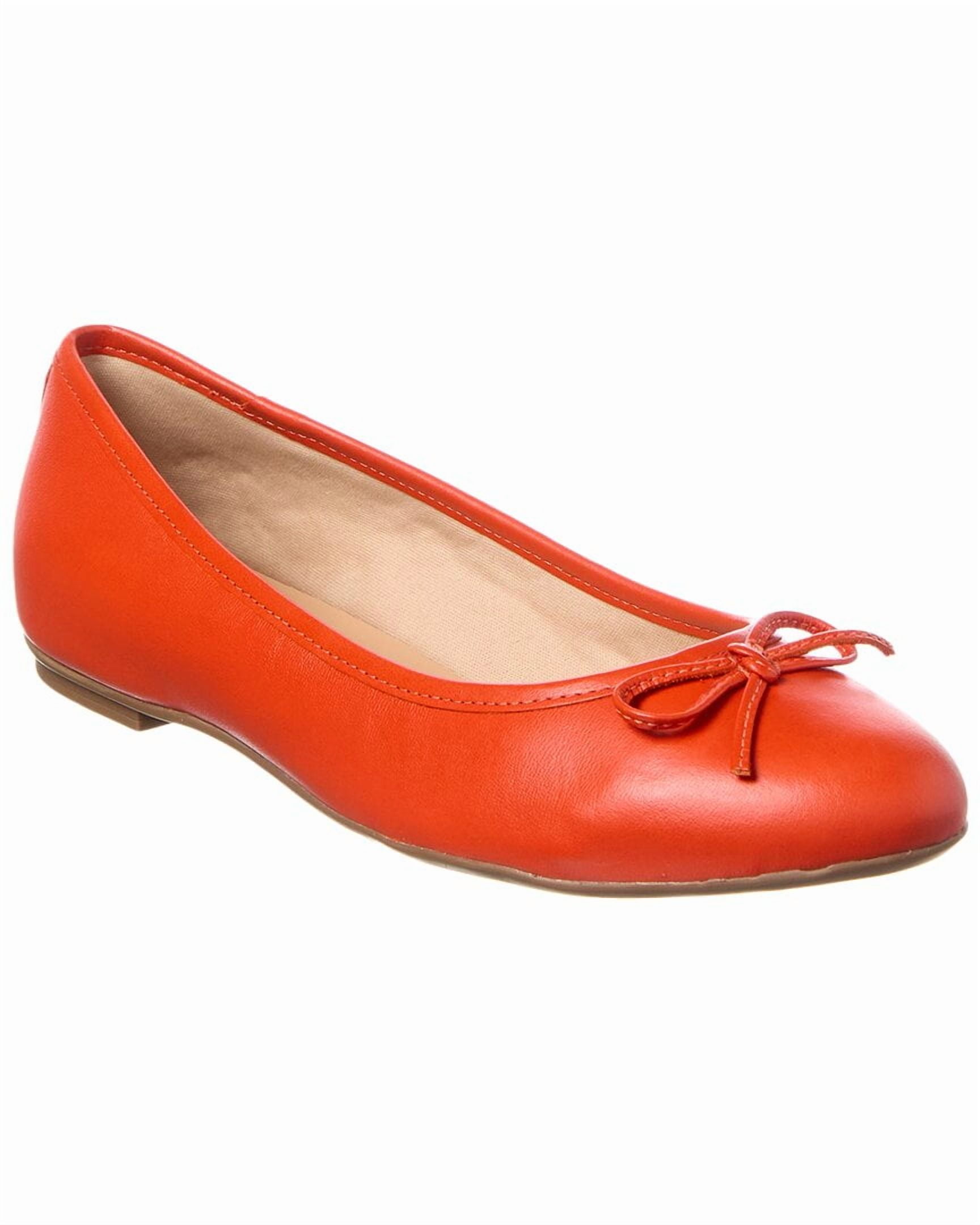 French Sole Emerald Leather Flat, 8, Orange - Walmart.com