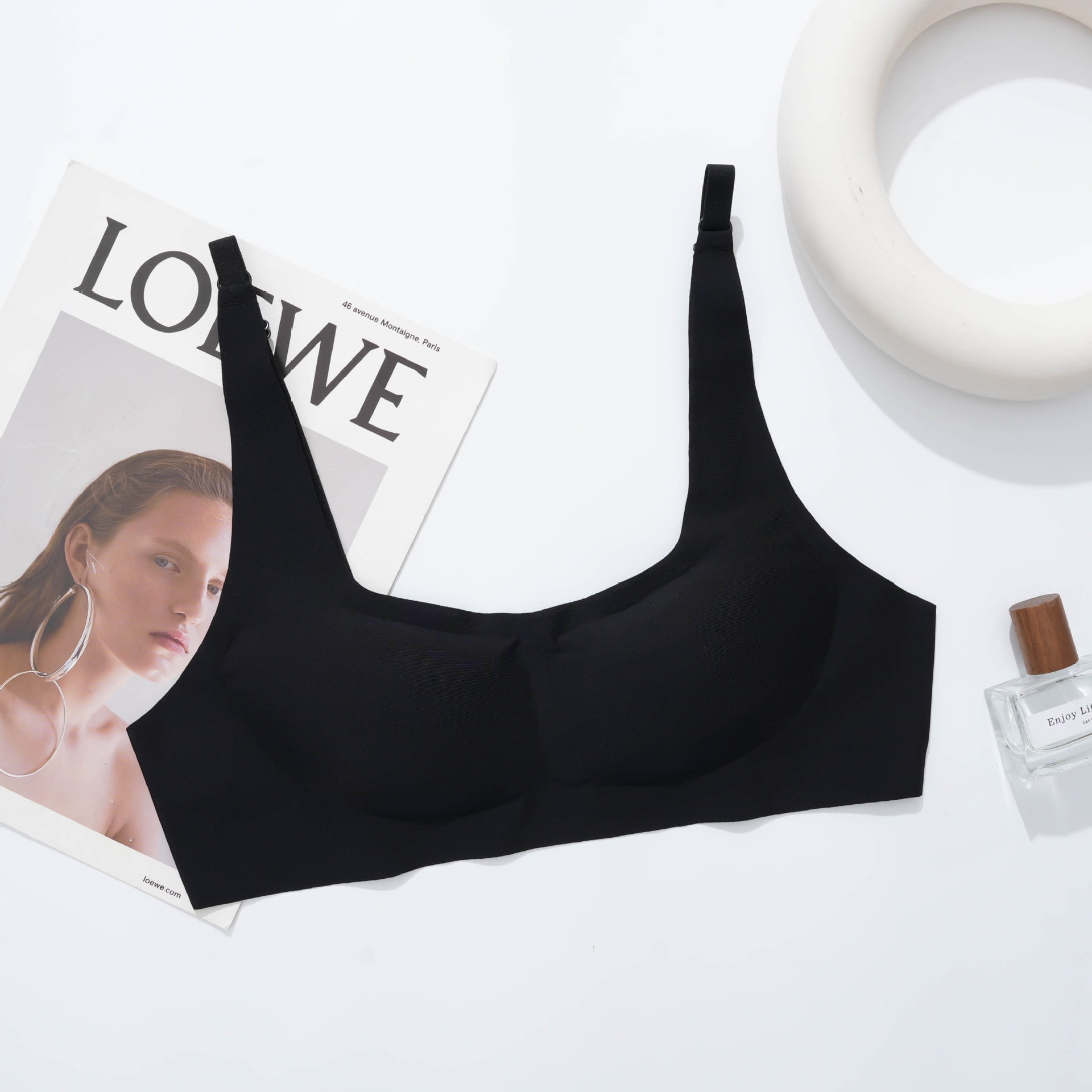 French Square Neck Minimizer Bra - Wireless Ultra-Thin Seamless Bust ...
