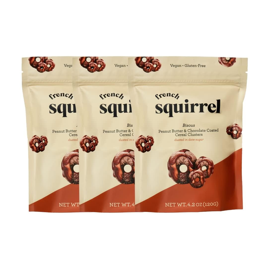 French Squirrel Vegan Chocolate DEF29 Peanut Butter Cereal Clusters ...