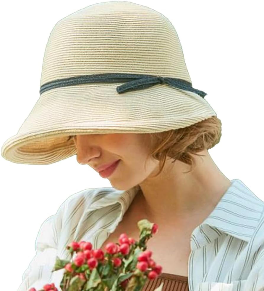French Straw Bonnet Cap for Women Victorian Sun Hats Chin Strap ...