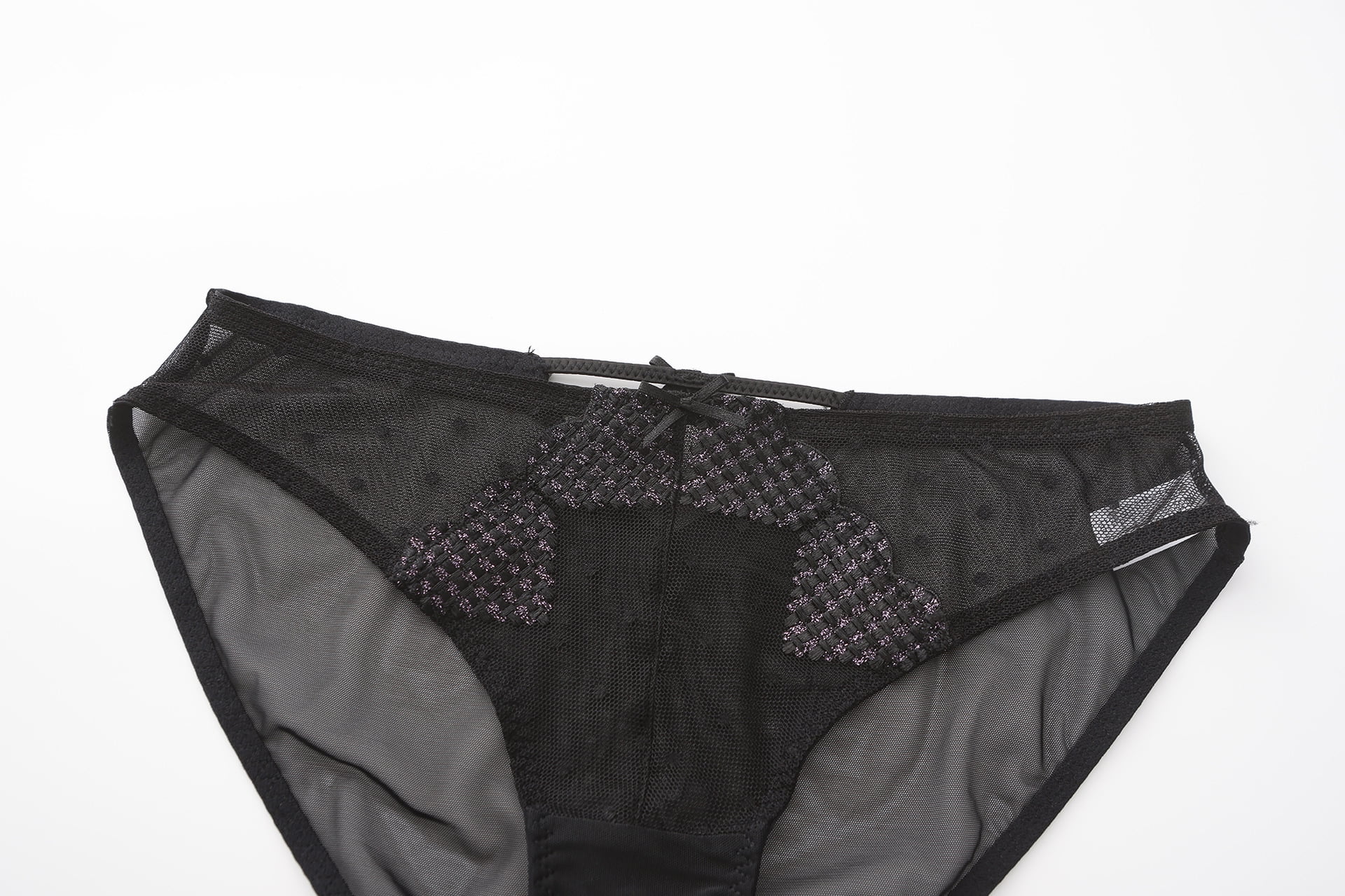 French Style Halter Love Mesh Embroidered Underwear Women's Push up and ...