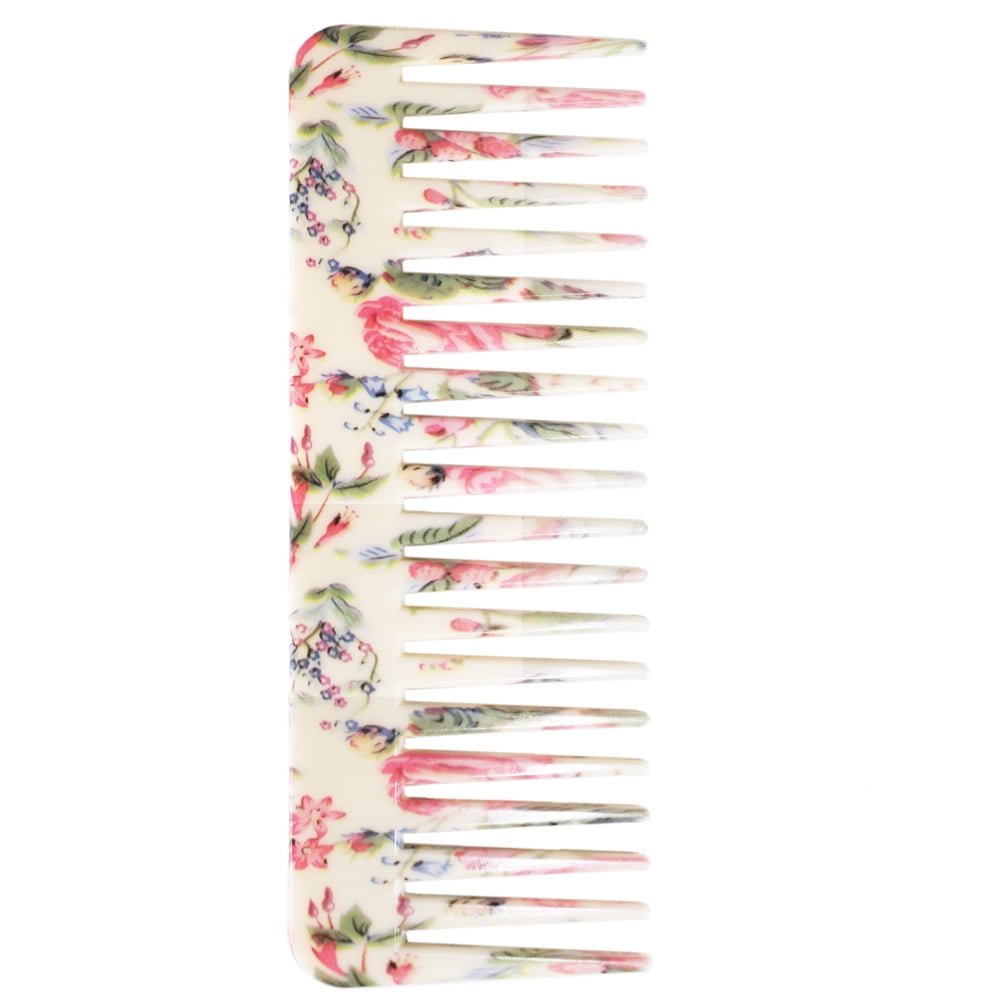 Blue Zoo French-Style Romantic Water Transfer Flower Large Tooth Comb ...