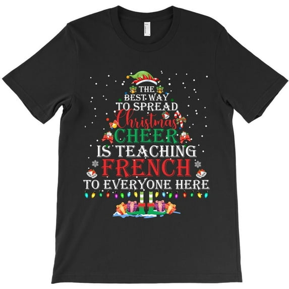 French Teacher Christmas Funny Fairy Christmas Cheer Holiday Graphic ...