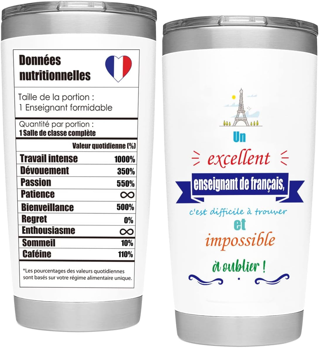 French Teacher Gifts Cute Coffee Mug “An Awesome French Teacher is Hard ...
